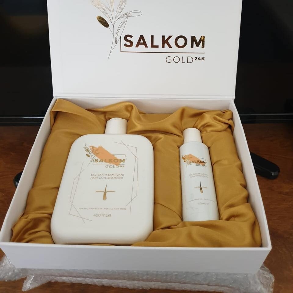 Gold 24k Saç Bakım Şampuanı + Serum (Set) | Salkom Kozmetik