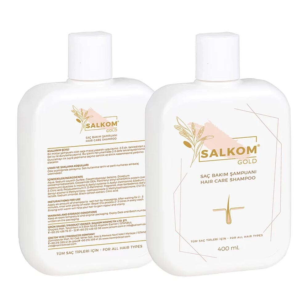 Gold 24k Saç Bakım Şampuanı + Serum (Set) | Salkom Kozmetik